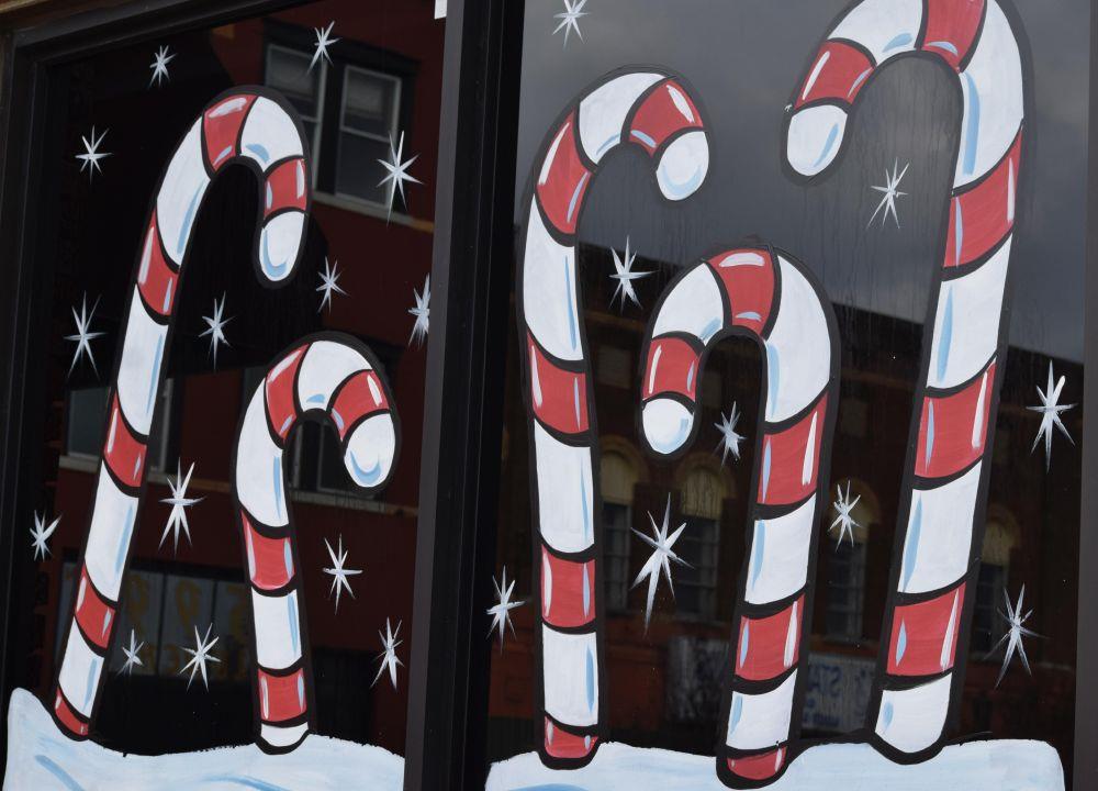 candy cane window decorations